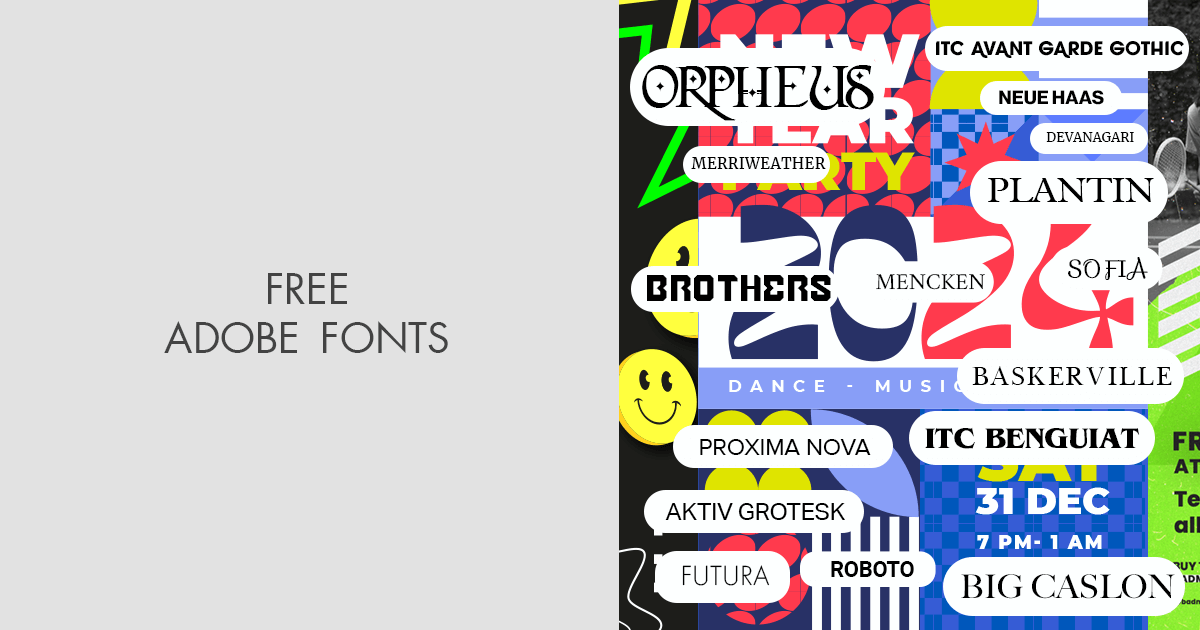 16 Best Free Adobe Fonts in 2025 (Classic & Trending)