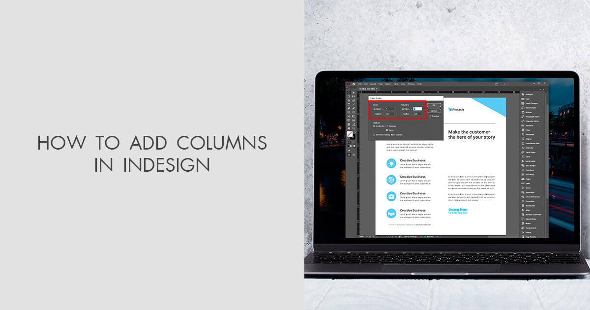 How to Add Columns in InDesign in Several Clicks