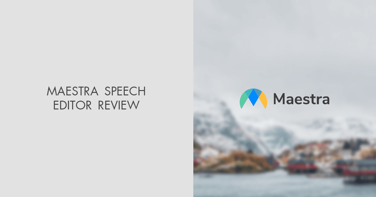 Maestra Online Speech Editor Review 2025