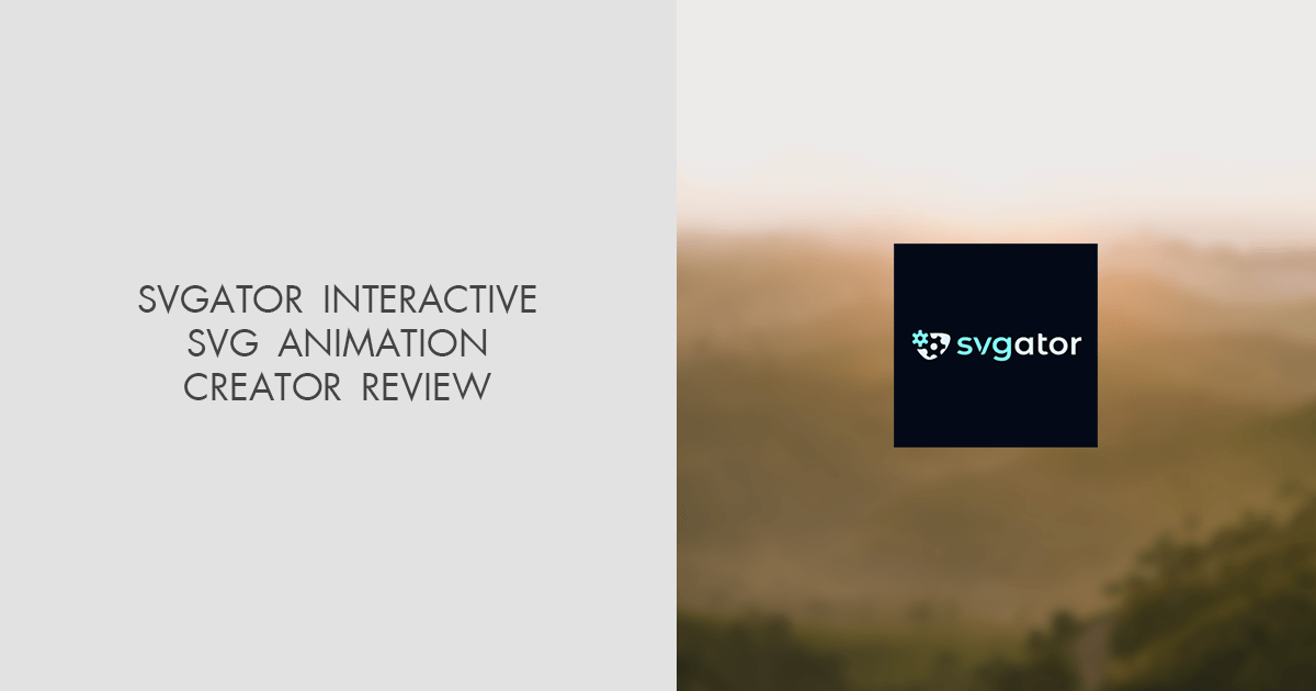 SVGator Interactive SVG Animation Creator Review 2025