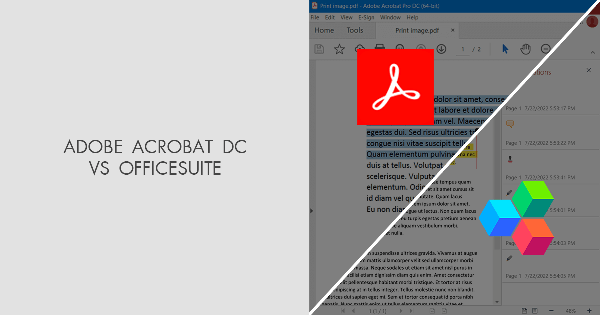 Adobe Acrobat DC vs OfficeSuite: Which Software is Better?