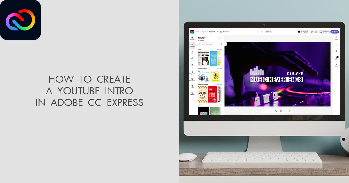 How to Create a YouTube Intro in Adobe Express: Simple Method