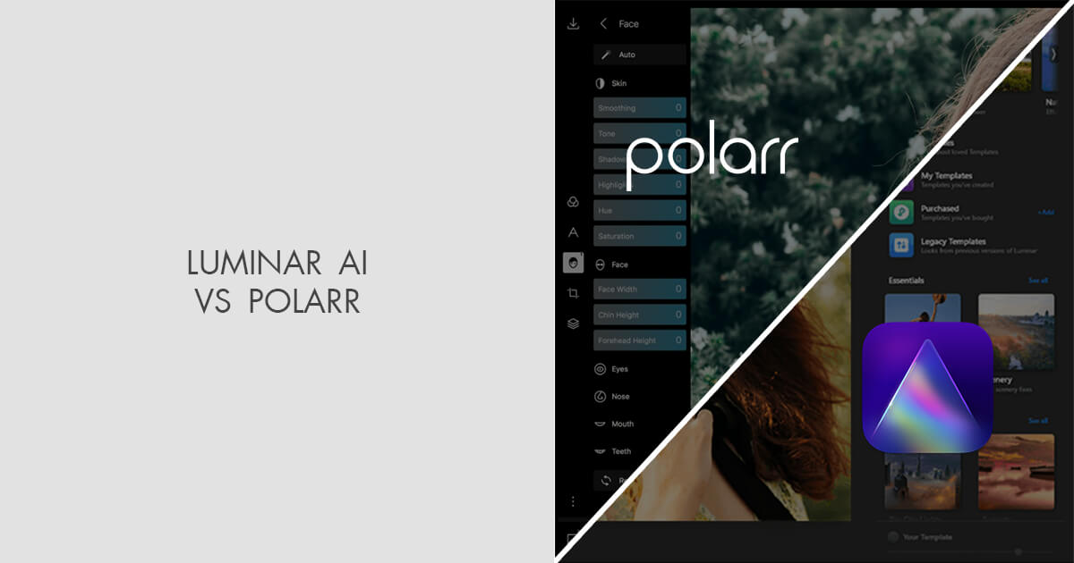 مقارنة برنامج Luminar AI و Polarr لتحرير الصور بالذكاء الاصطناعي