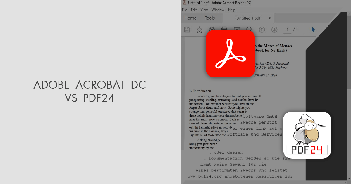 Adobe Acrobat DC vs PDF24: Which Software is Better?