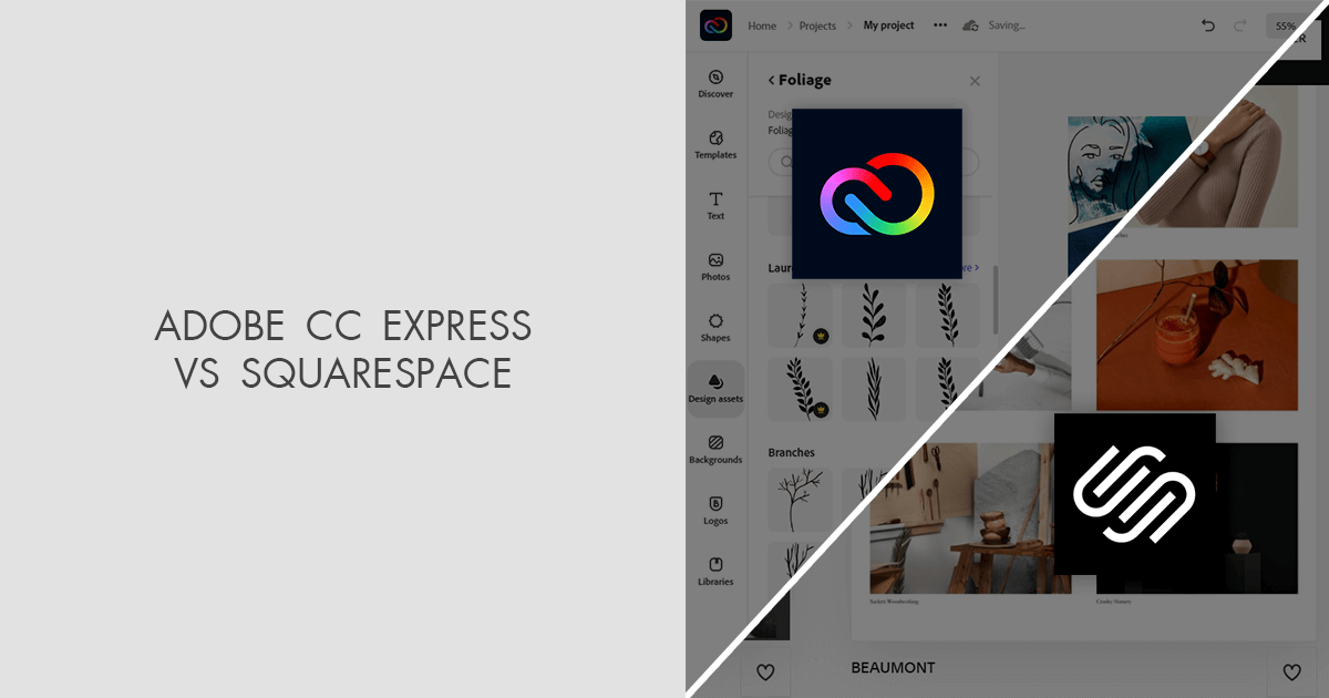Adobe Express vs Squarespace: Features & Pricing Comparison