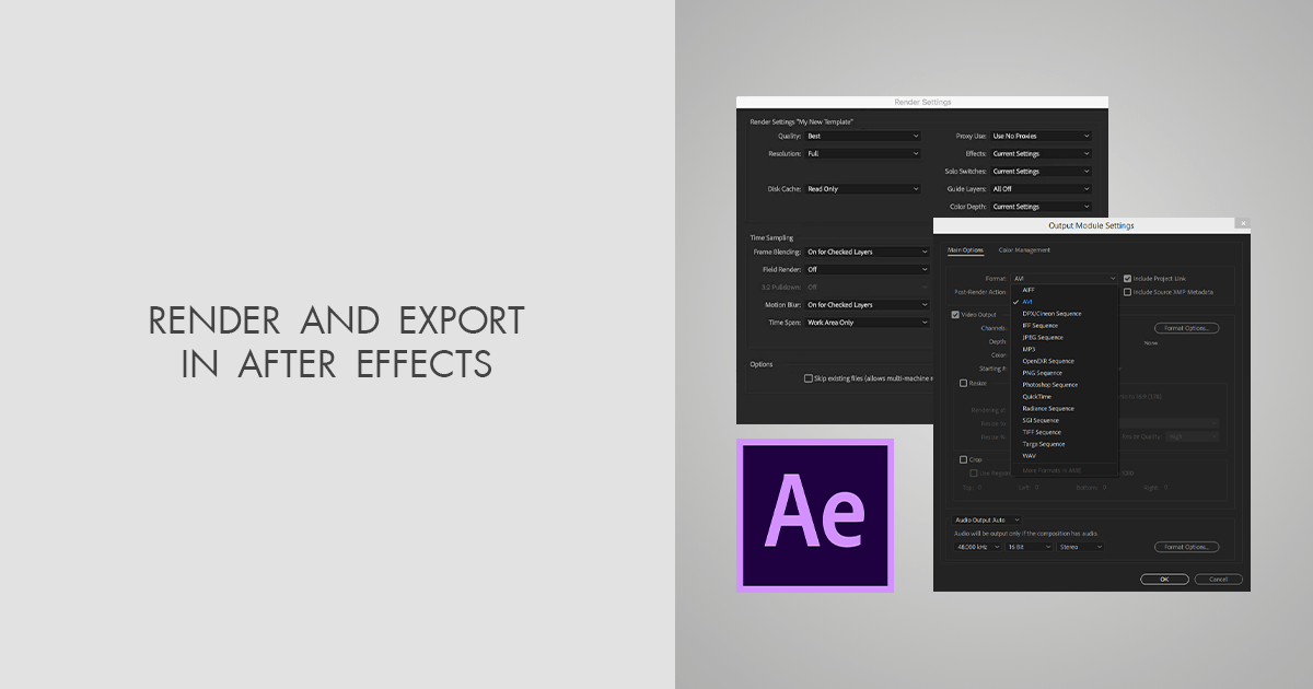 How to Render and Export in After Effects in 2025