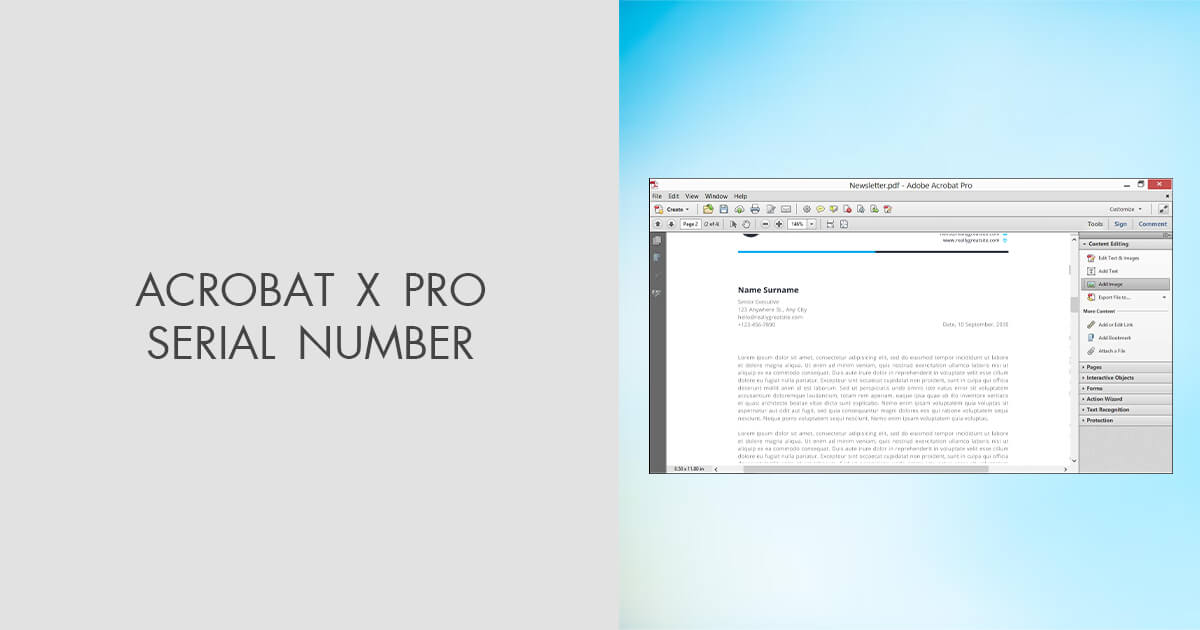Acrobat X Pro Serial Number (v 10.0) 2025 [Free Download]