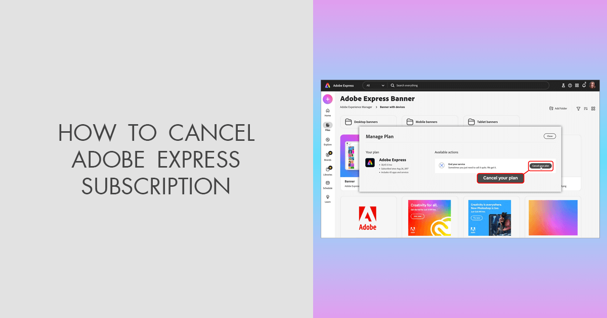 How to Cancel Adobe Express Subscription Without Fees in 2026