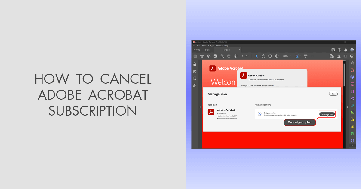 How to Cancel Adobe Acrobat Subscription [With No Charges]