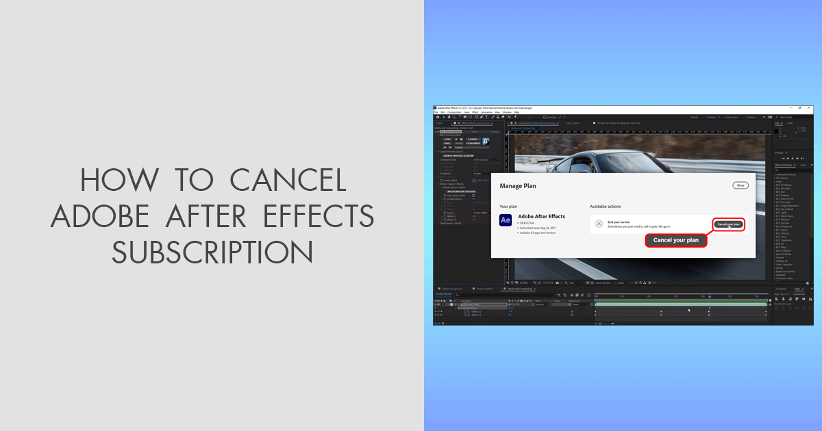 How to Cancel Adobe After Effects Subscription Without Fees