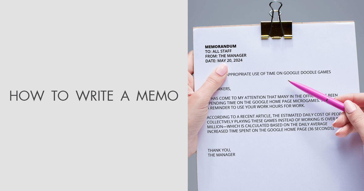 How to Write a Memo [Free Templates & Examples]
