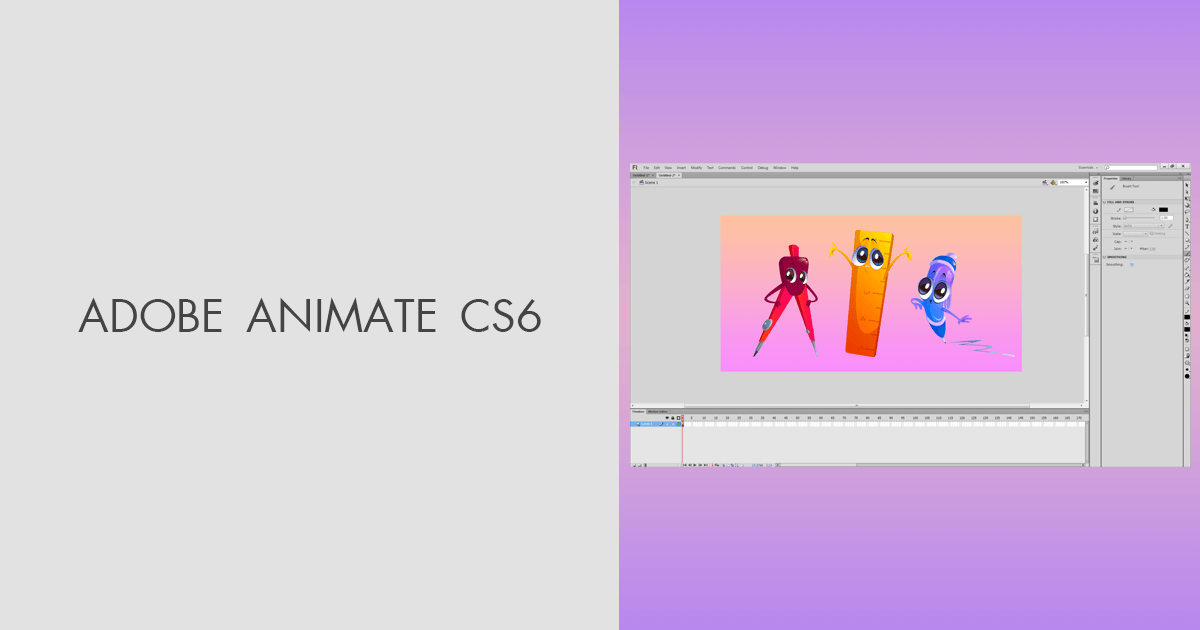 Adobe Animate CS6 (Adobe Flash) [Free Version]