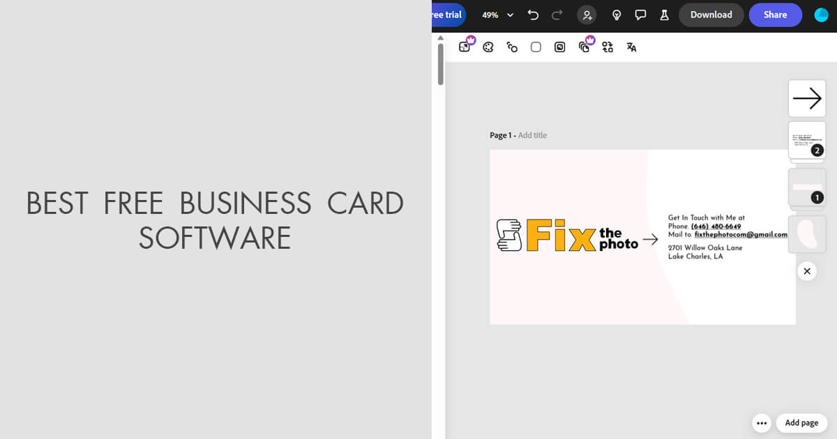 9 Best Free Business Card Software in 2025 [100% FREE]