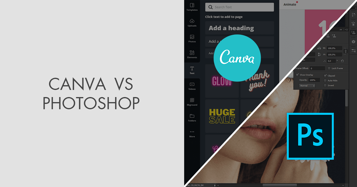 Canva vs Photoshop: Quel Logiciel est le Meilleur?