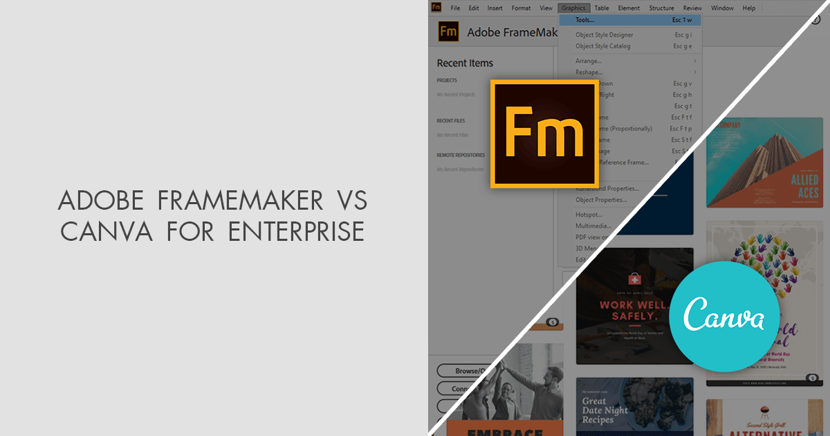 Adobe FrameMaker vs Canva for Enterprise: Which Software Is Better?