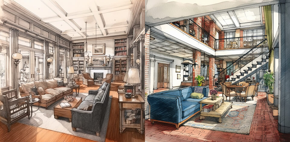 10 Popular Hand Rendering Techniques