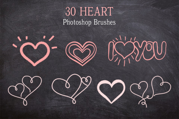 Heart Brushes Photoshop - Full Collection|Heart Photoshop Brushes