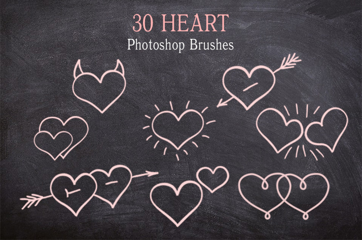 Heart Brushes Photoshop - Full Collection|Heart Photoshop Brushes