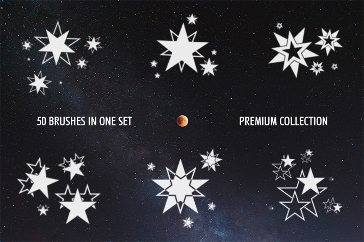 Sparkling Star Brushes Photoshop |Pro Photoshop Star Brush Bundle