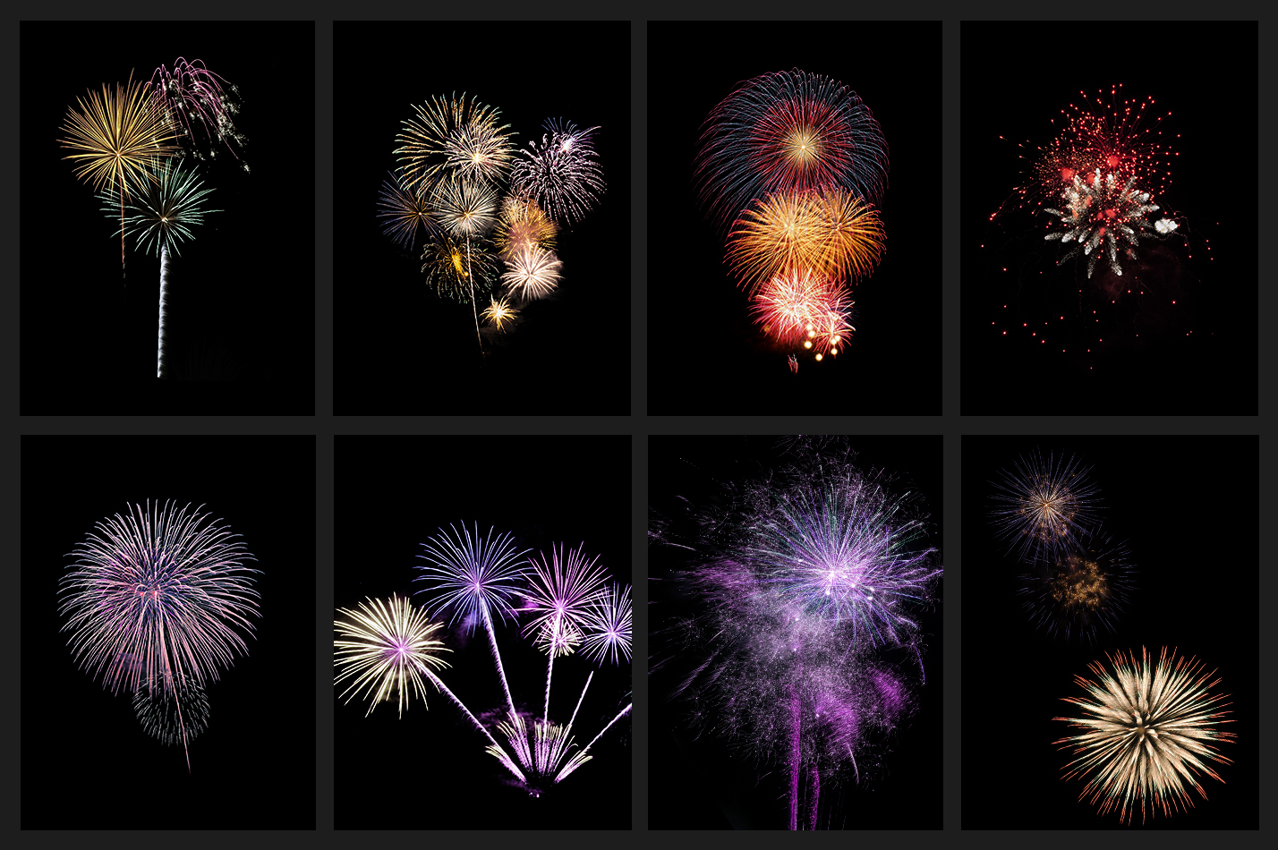 Bright Fireworks Photoshop Overlays – 55 Firework Overlays in one Set