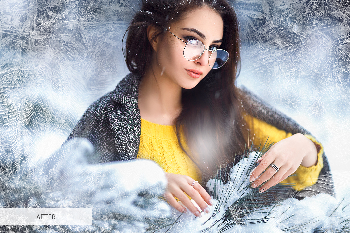 Artic Frost Photoshop Overlays – 30 Frost Overlays for Photoshop