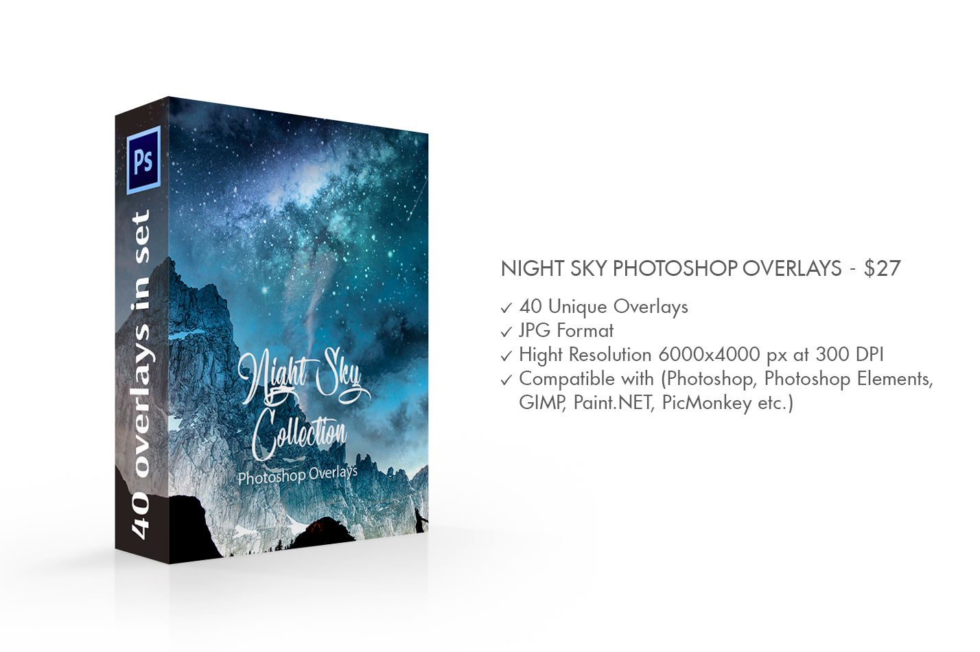 Night Sky Overlay Photoshop|Photoshop Night Sky Overlays – Pro Bundle