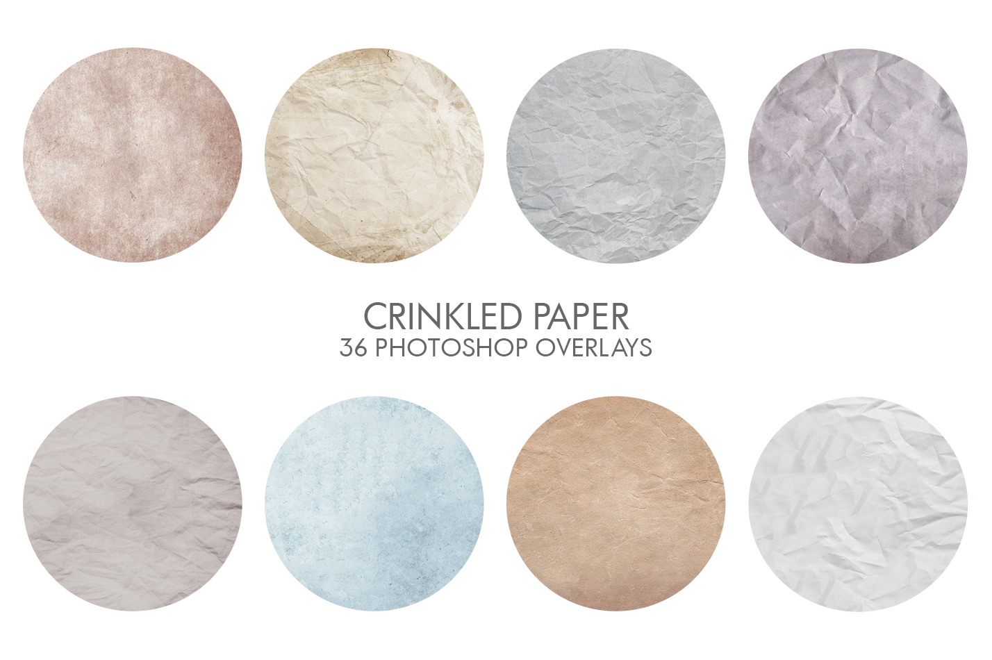 Сrinkled Paper Photoshop Overlays – Premium Collection