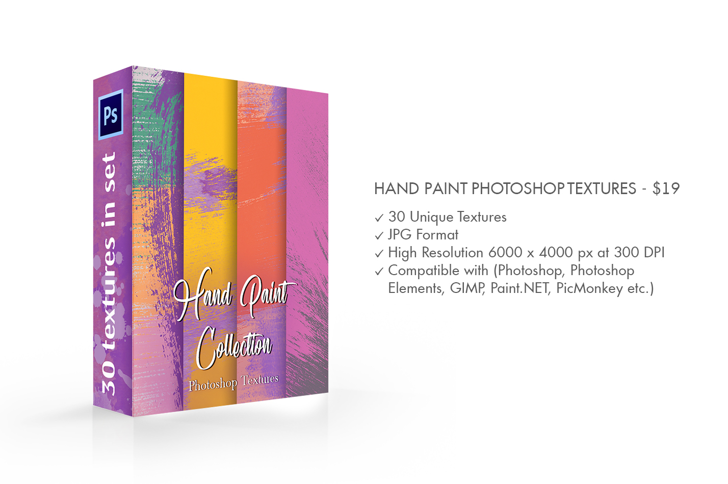 Hand Painted Texture Photoshop|30 Paint Textures Photoshop Collection