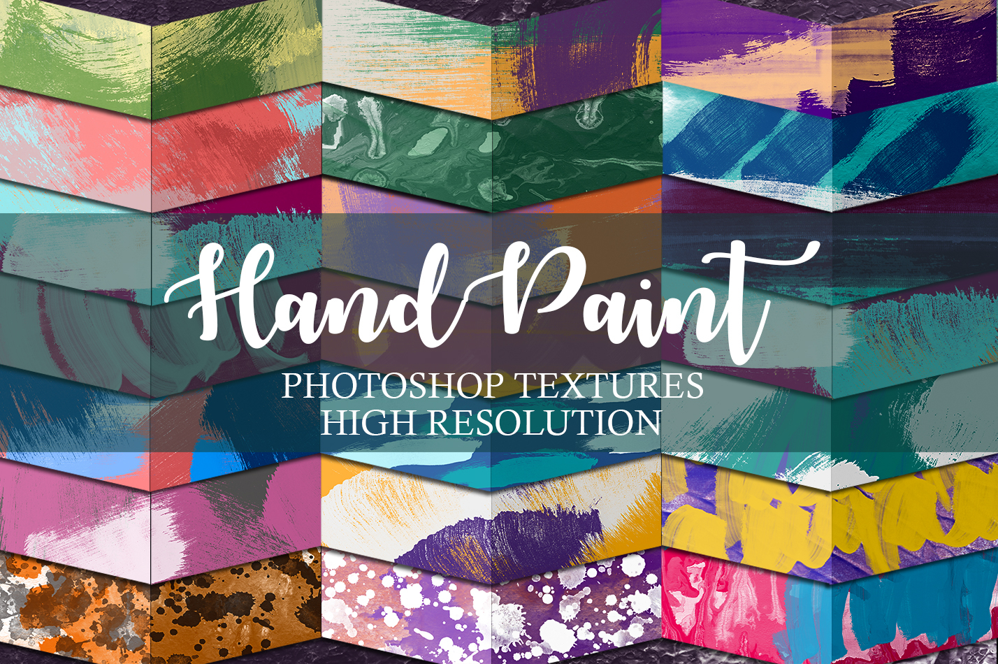 Hand Painted Texture Photoshop|30 Paint Textures Photoshop Collection