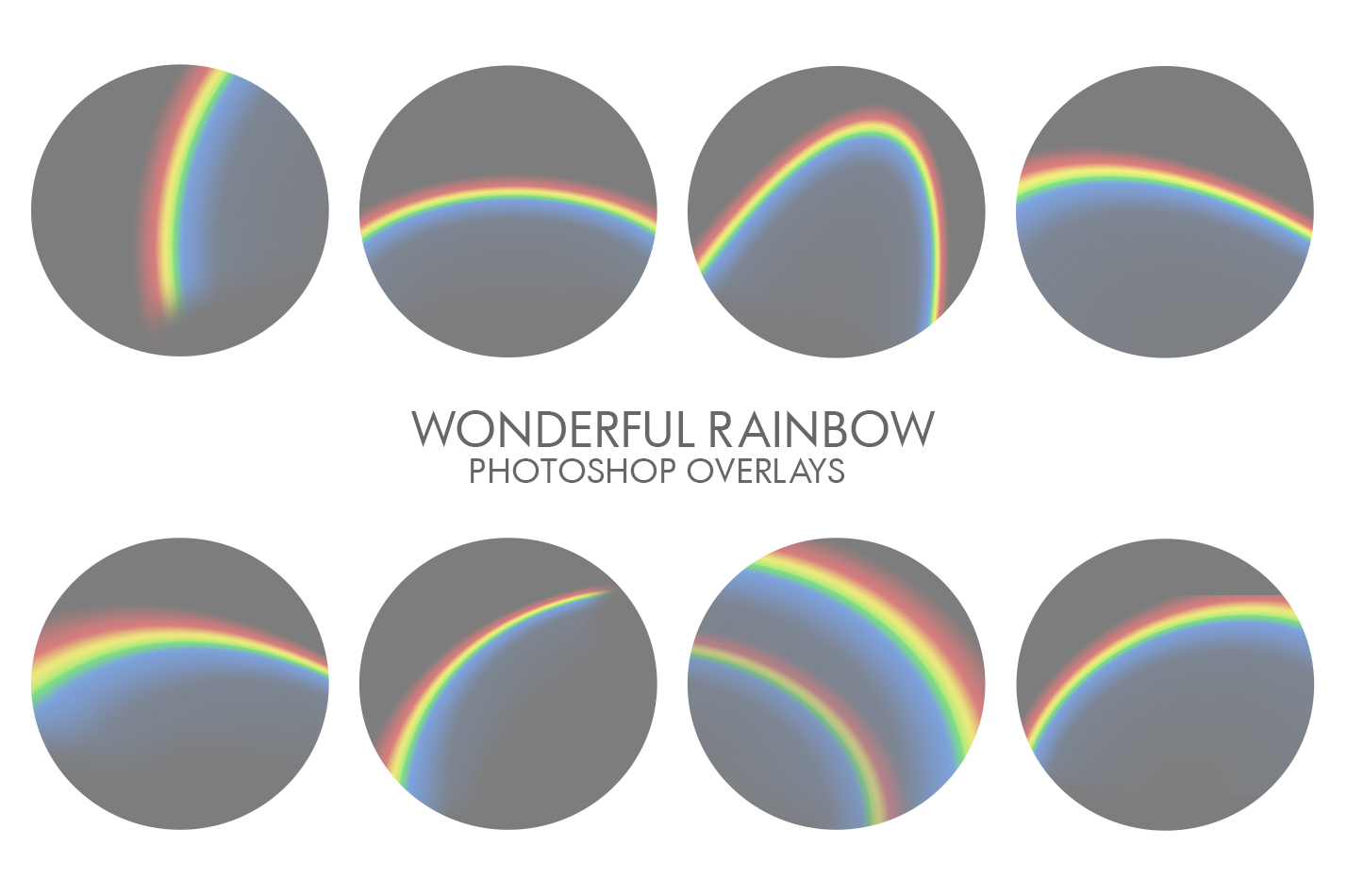 Professional Rainbow Photoshop Overlay|Rainbow Overlay Photoshop Bundle
