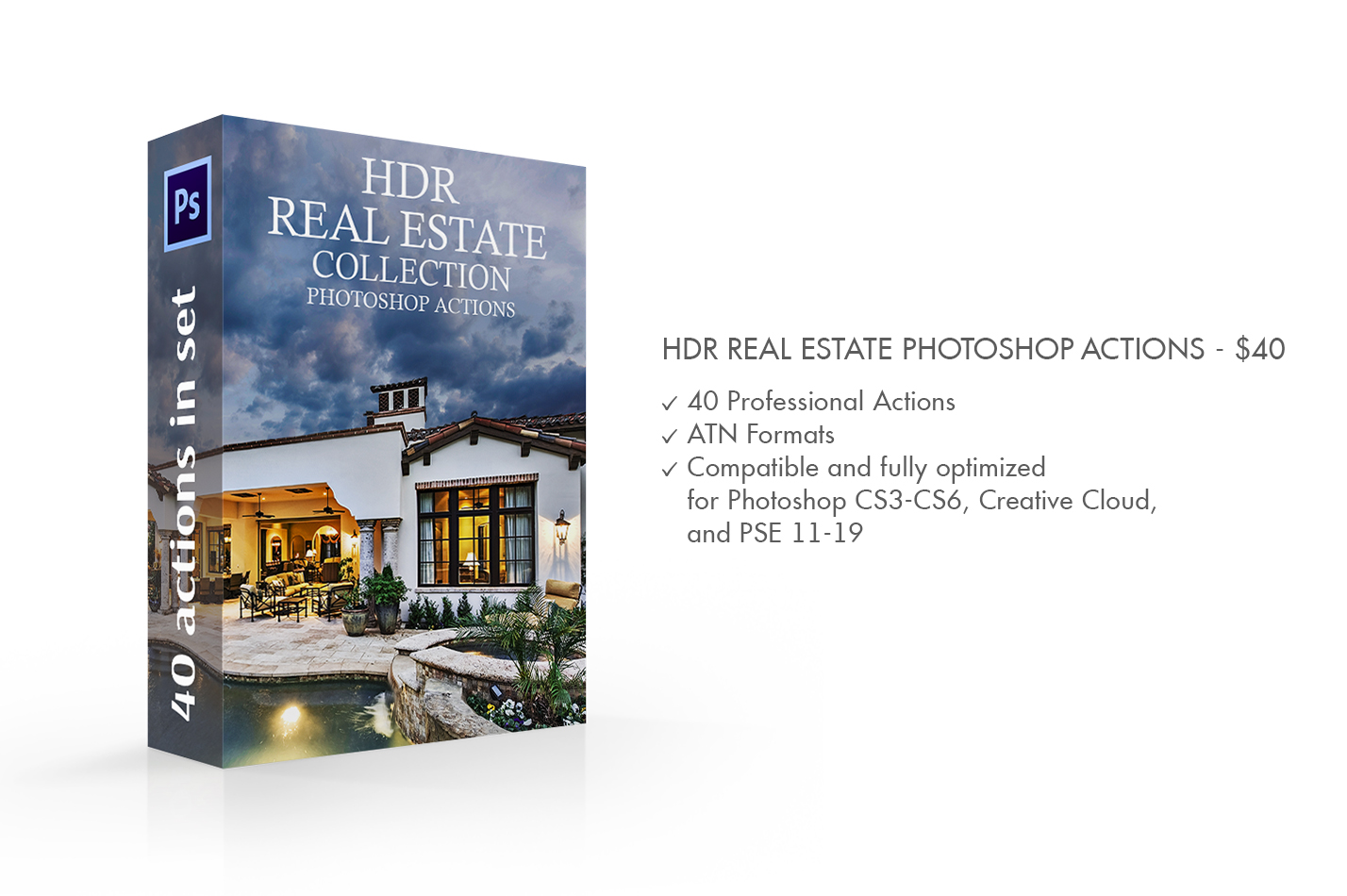 HDR Real Estate Photoshop Actions – 40 Pro Photoshop Actions