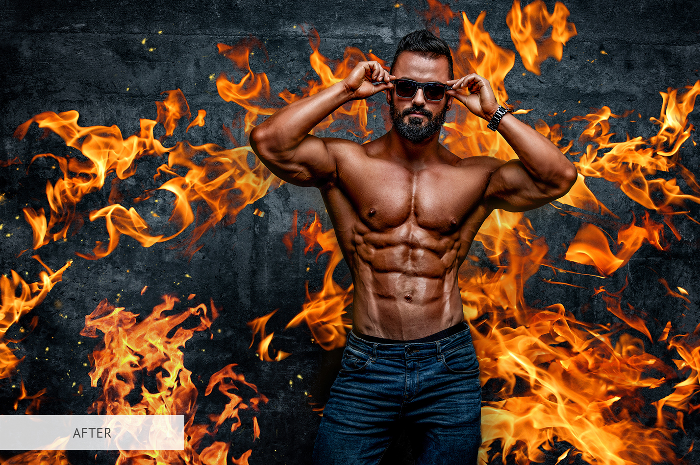 Real Fire Photoshop Overlays – Premium Pack | 47 Fire Overlays
