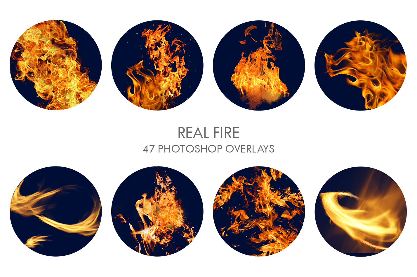Real Fire Photoshop Overlays – Premium Pack | 47 Fire Overlays