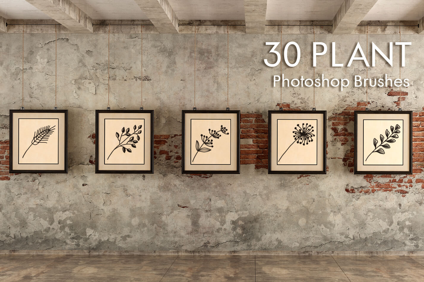 30 Pro Photoshop Plant Brushes|Hand Drawn Plant Brushes Photoshop