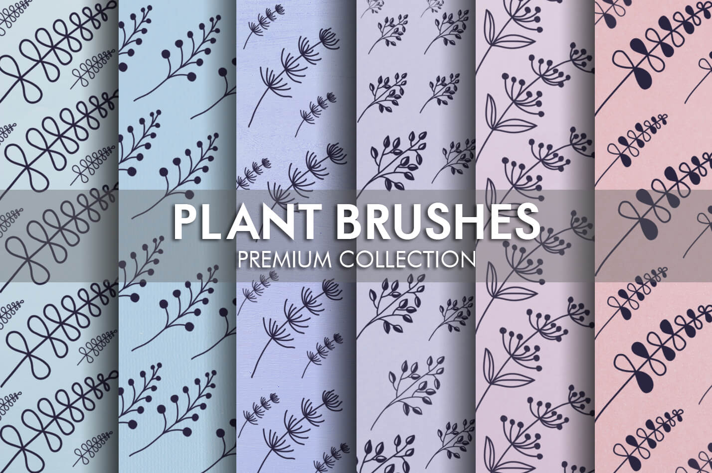 30 Pro Photoshop Plant Brushes|Hand Drawn Plant Brushes Photoshop