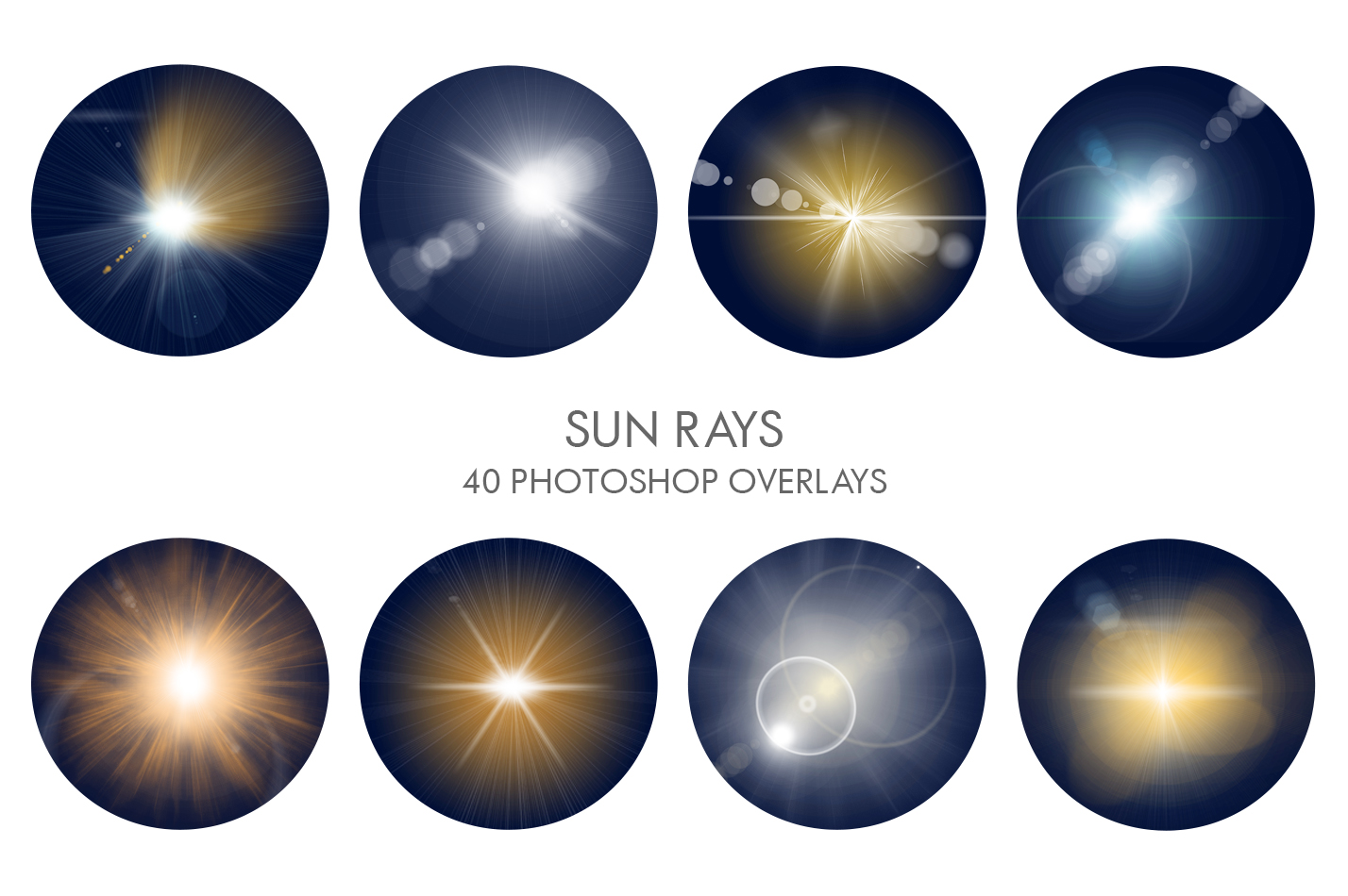 The Best Sun Overlay Collection|40 Sun Overlays for Photoshop