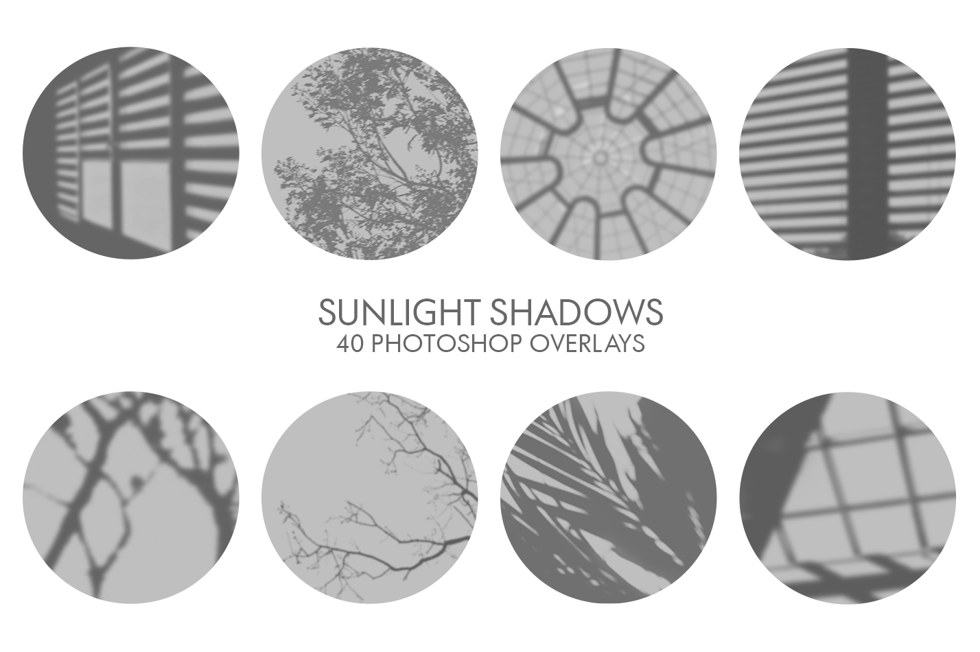 Sunlight Shadows Photoshop Overlays – 40 Unique Overlays in PNG format