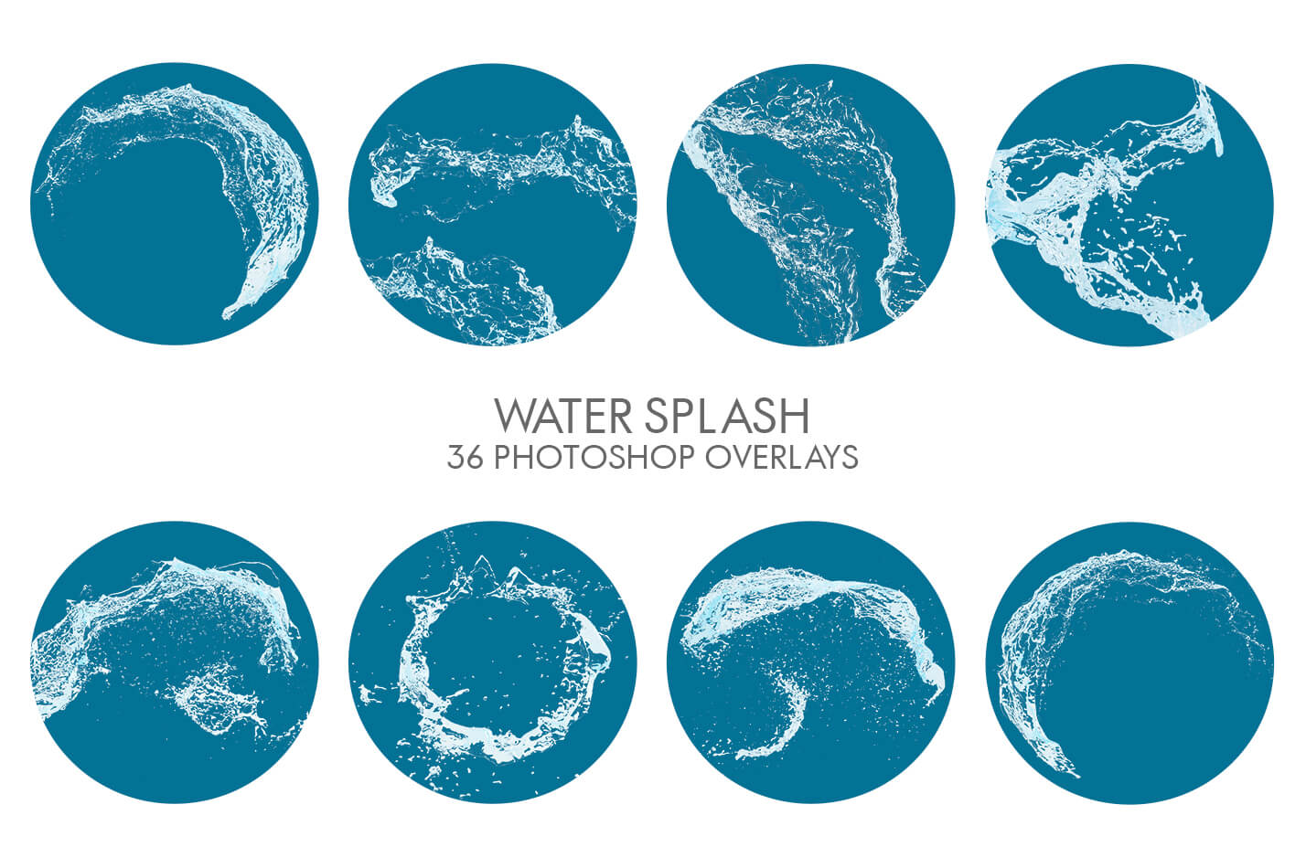 36 High-quality and Unique Water Splash Photoshop Overlays