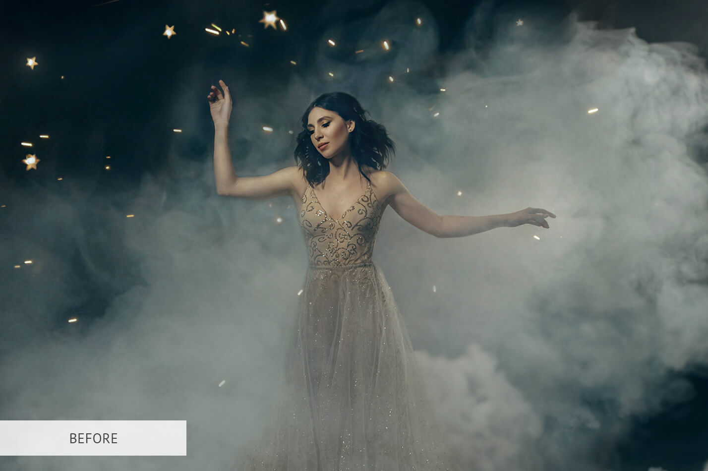 Gold Confetti Photoshop Overlays