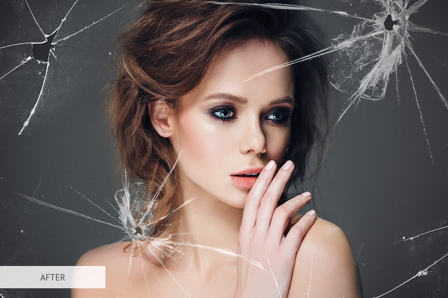Broken Glass Photoshop Overlays