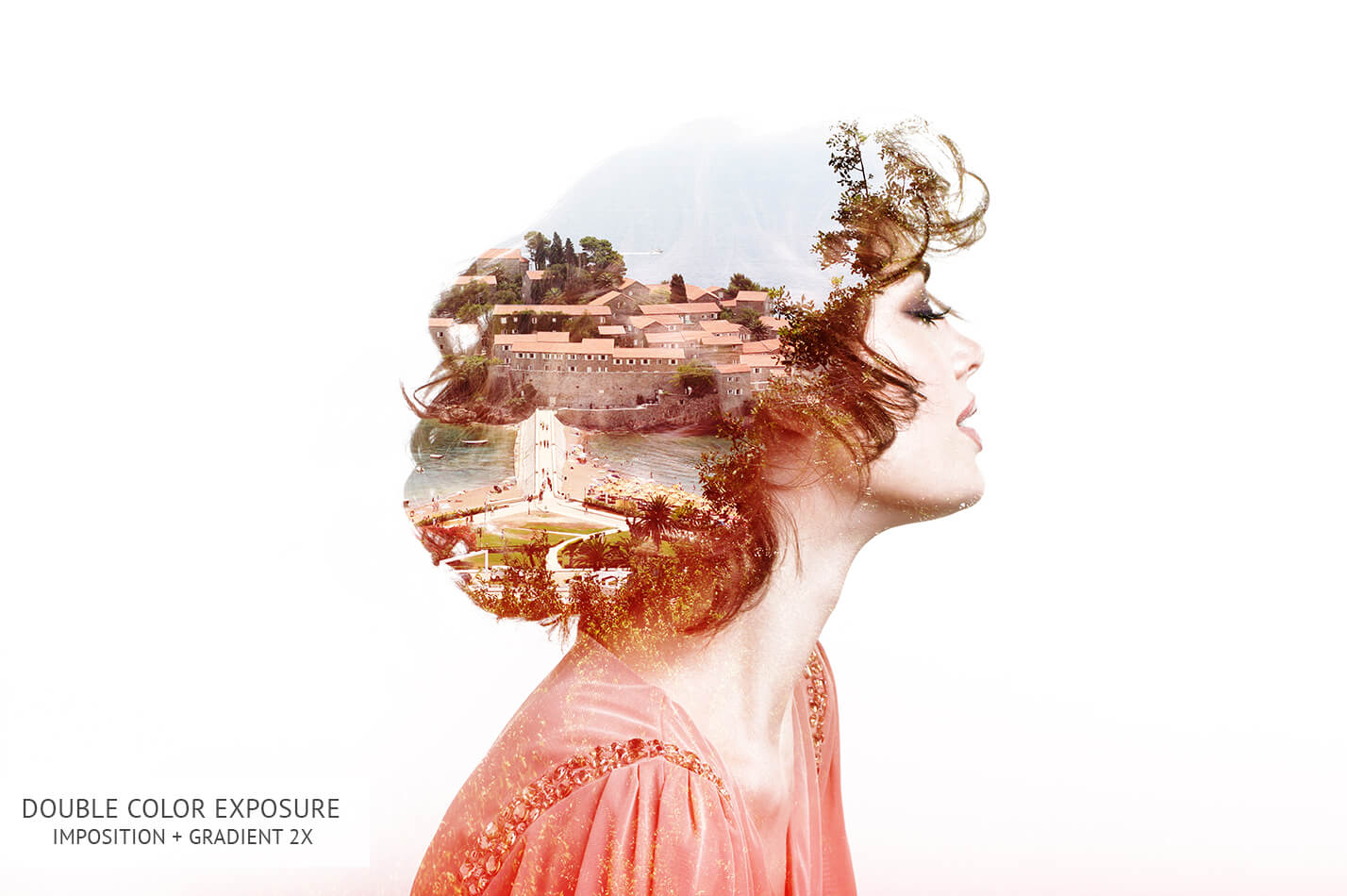 Color Double Exposure Photoshop Action|Photoshop Double Exposure Action