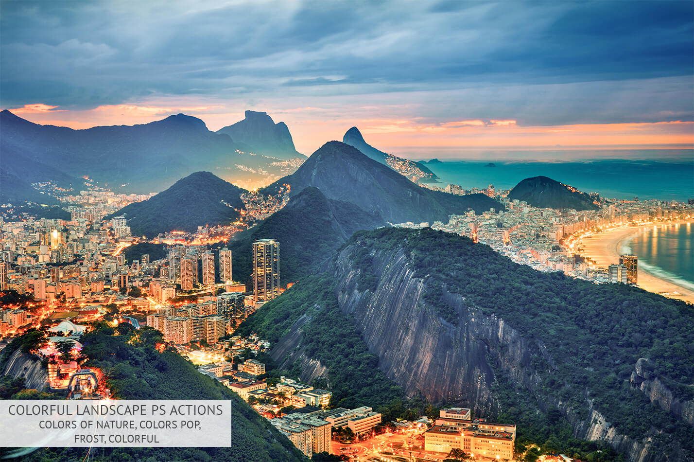 Colorful Landscape is a Pack of 45 Actions Photoshop