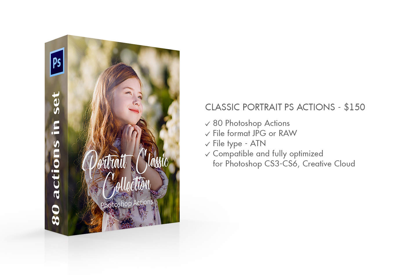Classic Portrait Photoshop Actions|80 Pro Photoshop Portrait Actions