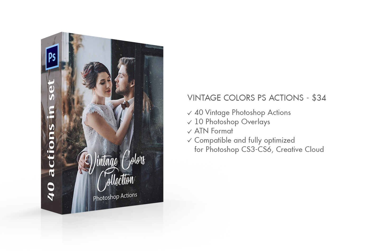 Vintage Colors Photoshop Actions Professional Premium Collection