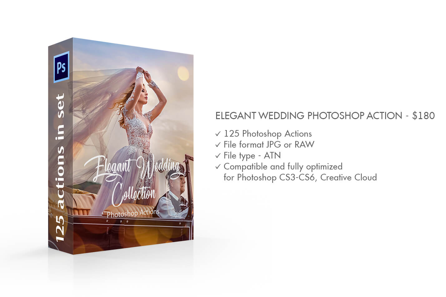 Elegant Wedding Photoshop Actions|Wedding Photography Photoshop Action