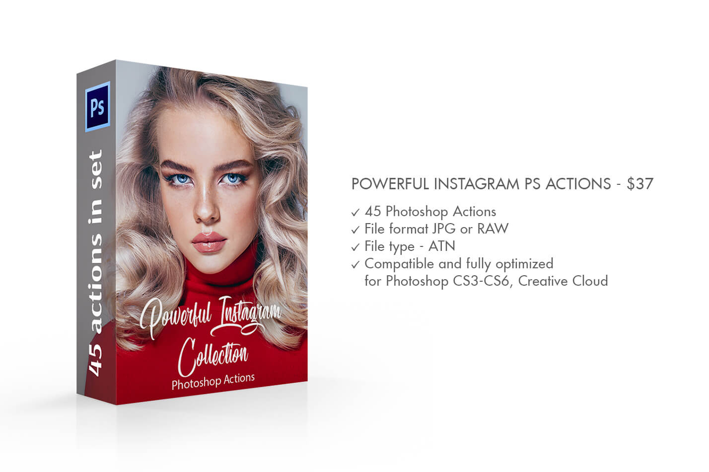 Powerful Instagram Photoshop Actions – Pack of 45 Instagram Actions Ps