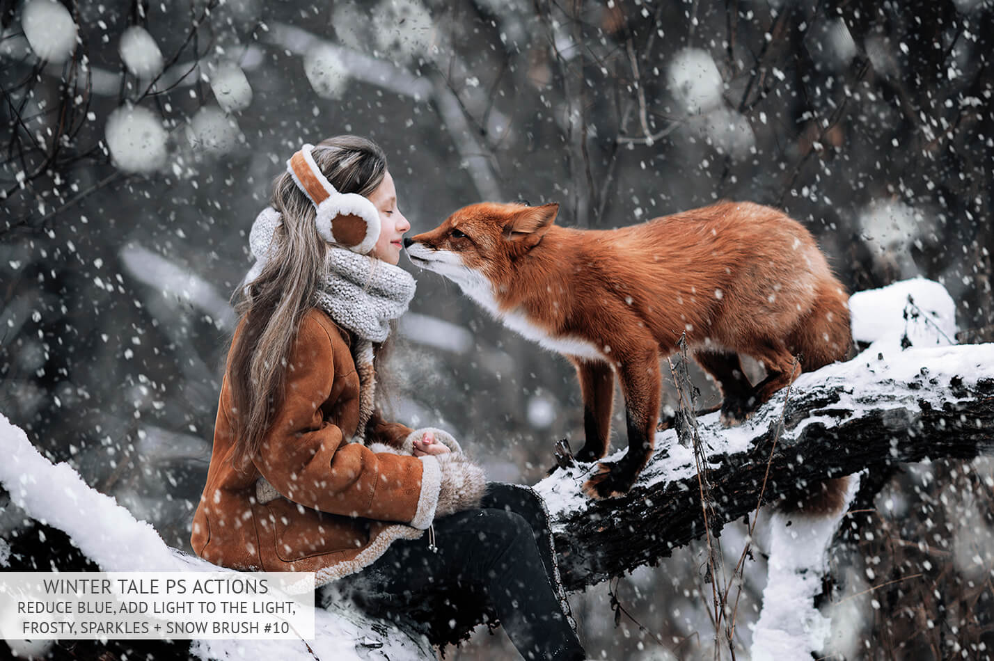 Winter Tale Photoshop Actions Pack Contains 30 Snow Actions Photoshop