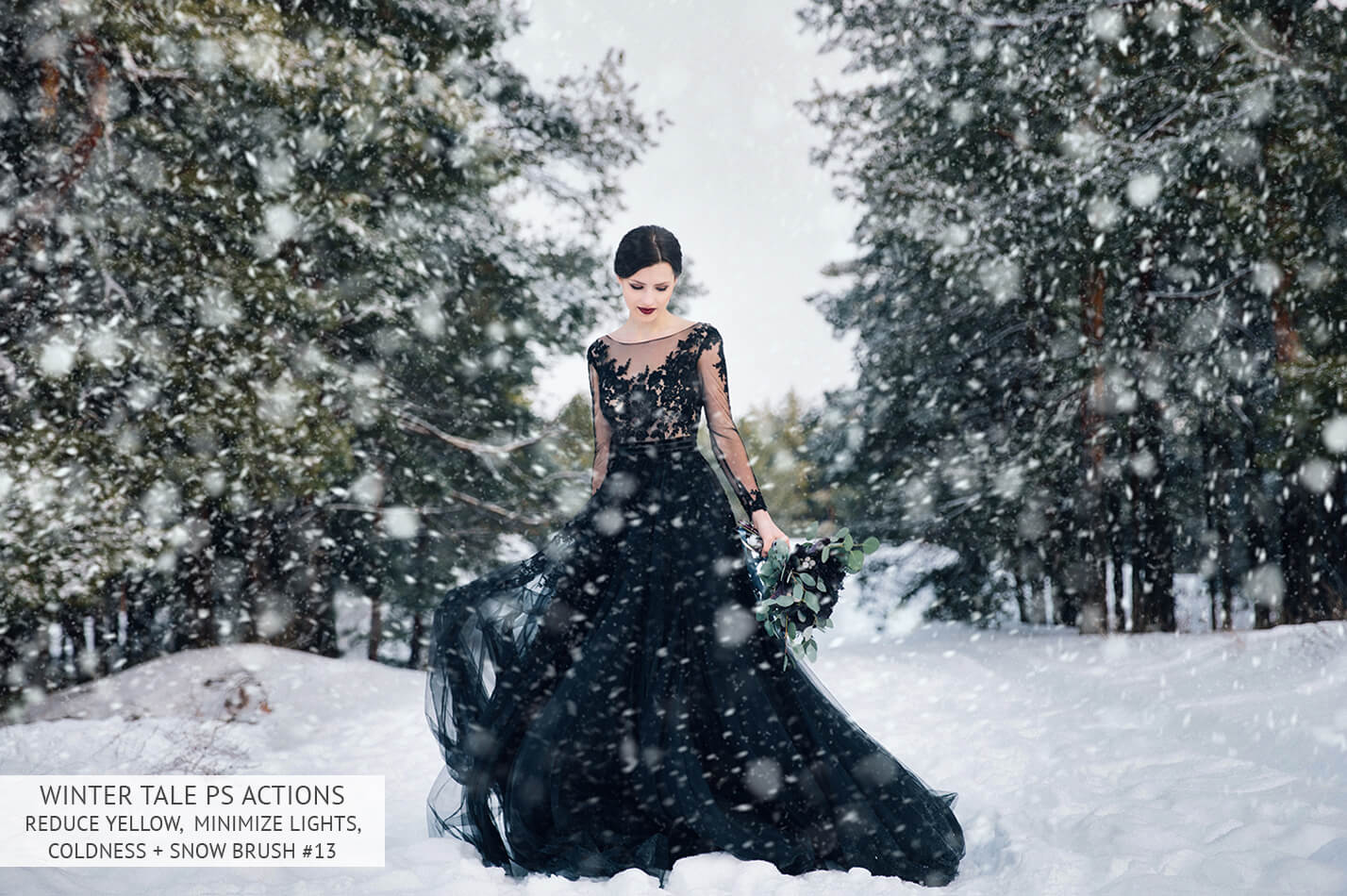 Winter Tale Photoshop Actions Pack Contains 30 Snow Actions Photoshop