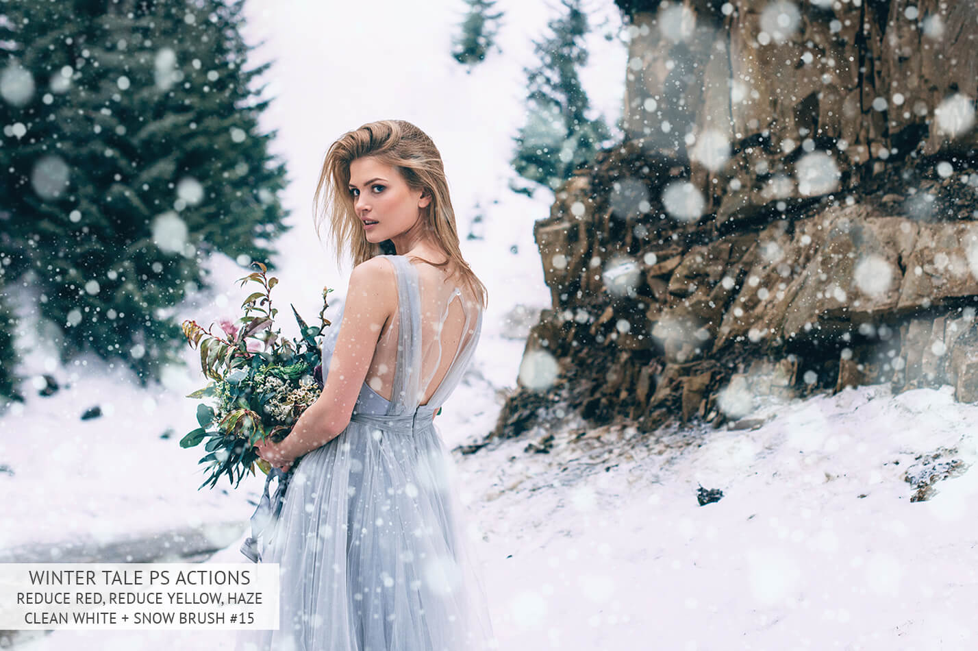 Winter Tale Photoshop Actions Pack Contains 30 Snow Actions Photoshop