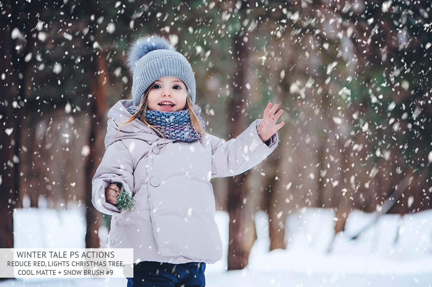 Winter Tale Photoshop Actions Pack Contains 30 Snow Actions Photoshop